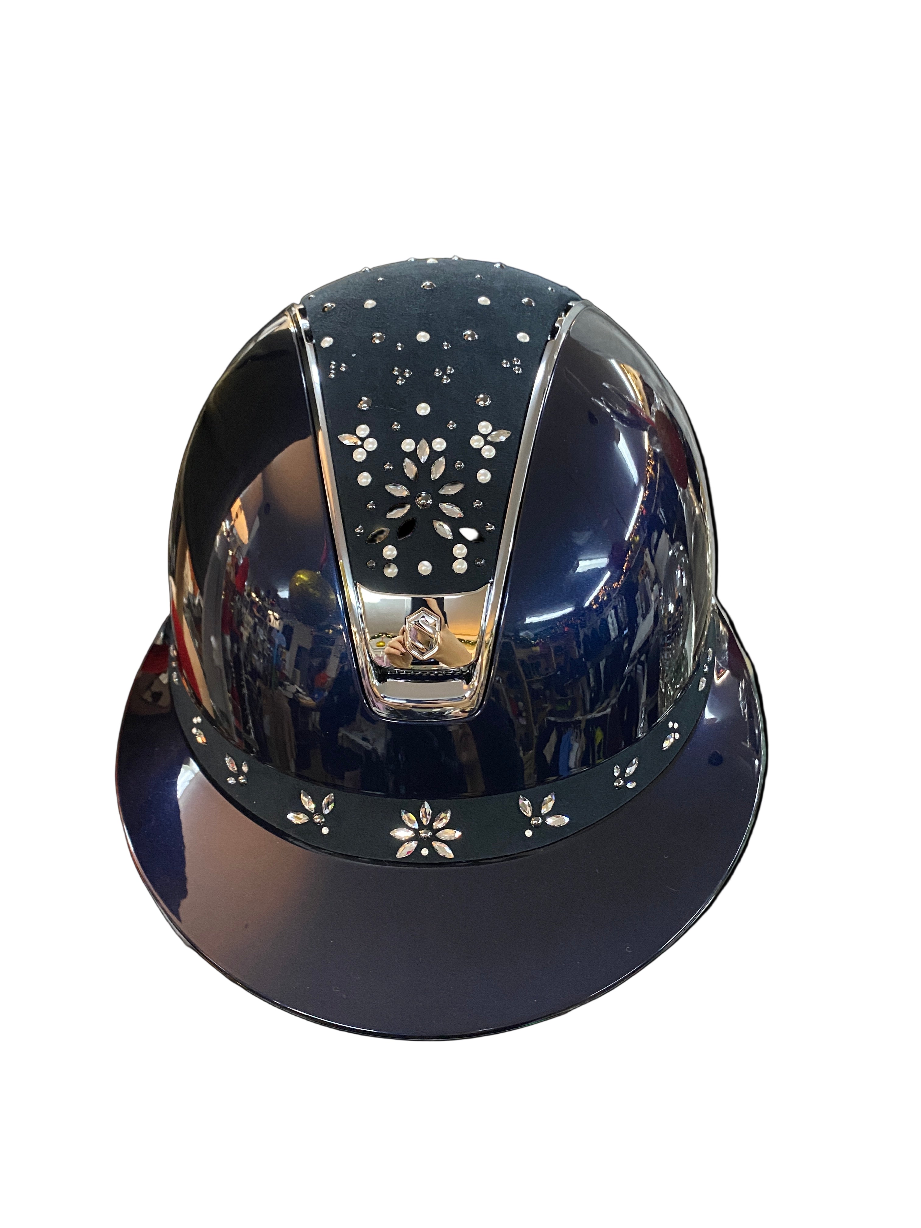 Samshield Miss Shield V2 2.0 Gloss Navy Helmet Pearl Drop - Boomerang ...